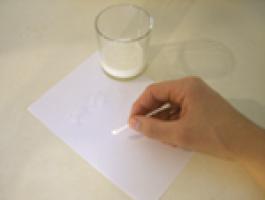 proefjes.nl - proefje schrijven met melk